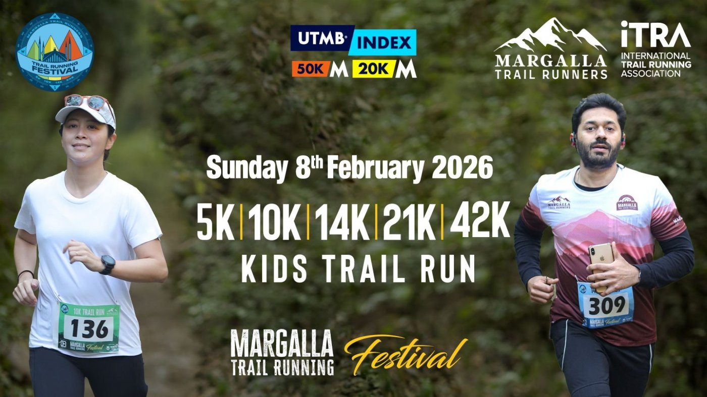 Margalla Trail Running Festival 2026 at Trail 4 and Dhok Jeevan Start Point, Islamabad on 8th ...